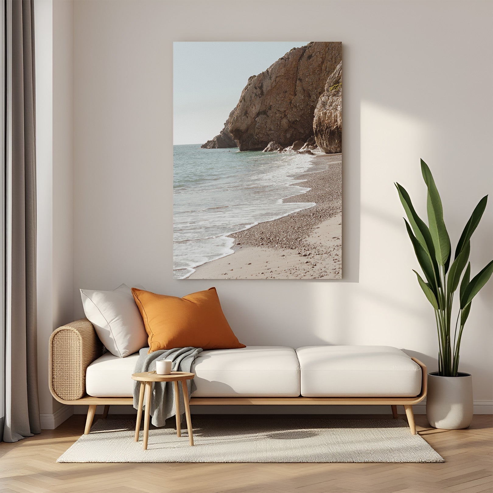 Beach View Canvas – Serene Ocean Wall Art – CIPHER SPACES