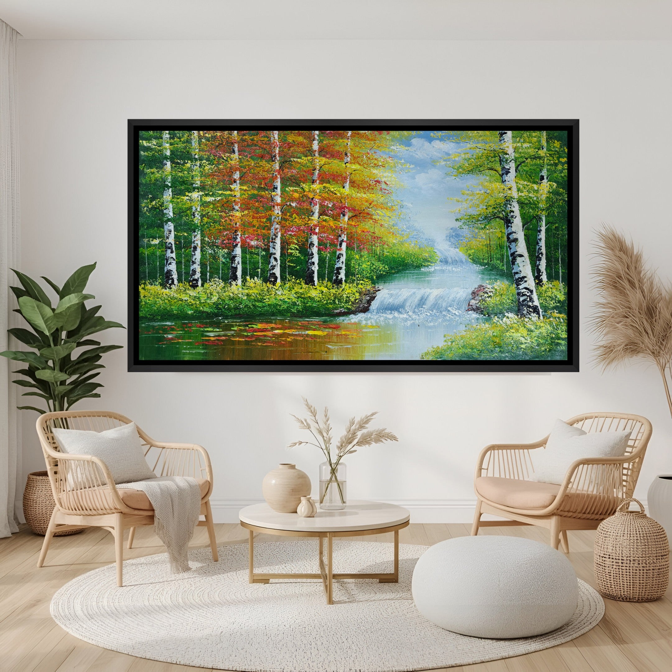 Exclusive Italian Waterfall Hand Painting – One-of-a-Kind Artwork ...