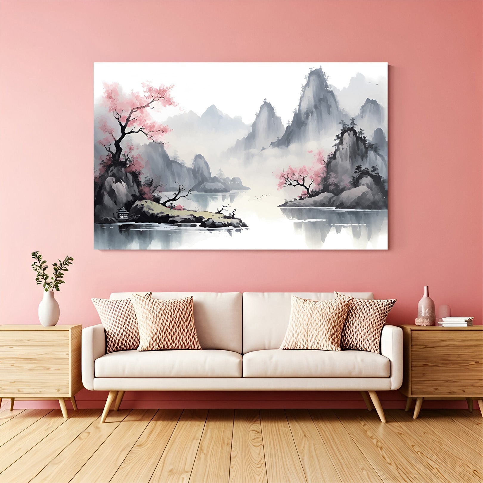 Japanese Scenery Canvas Wall Art – Artistic Painting – CIPHER SPACES