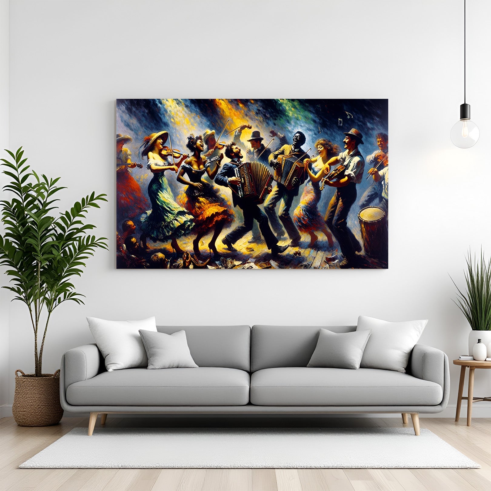 Music and Dance Wall Art – Joyful Modern Canvas Print – CIPHER SPACES