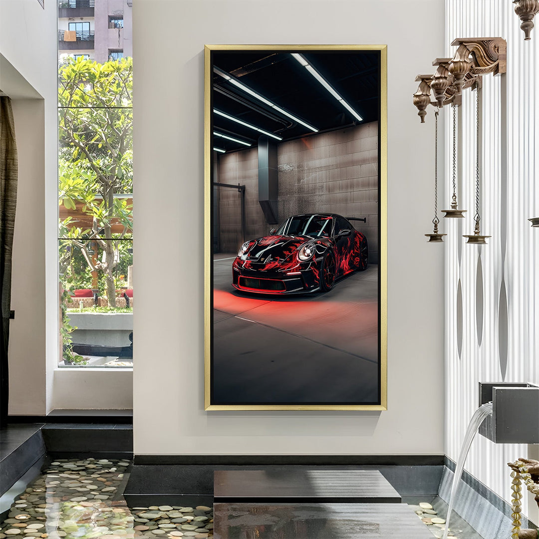 Porsche 911 GT3 Red Black Car Canvas Wall Art – CIPHER SPACES